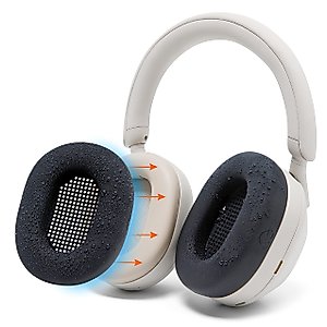 WC SweatZ XM5 - Patented Protective Headphone Ear Covers for Sony WH1000XM5 by WC | Only Compatible with Sony XM5 Over Ear Headphones | Sweatproof & Easily Washable | Black