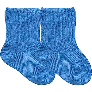 QandSweat Unisex Baby Ankle Socks Toddler Boys' Seamless Cotton Crew Socks (9 Pairs, 0-6M)