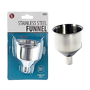1-1/2" Stainless Steel Funnel, Useful for Flasks with 3/8" Spout