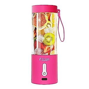 Small Blender, ETGlife Small Blender for Shakes and Smoothies, 18.5 Oz Travel Cup Design, 6 Blades & 150W Power Portable Blender with USB C Rechargeable, Perfect for Travel, Office, Gym & School