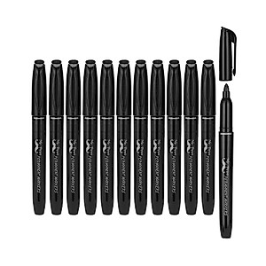 Mr. Pen- Permanent Markers, 12 Pack, Black, Fine Tip, Black Markers, Marker Set, Fine Tip Markers, Black Permanent Markers, Permanent Markers Black Colors