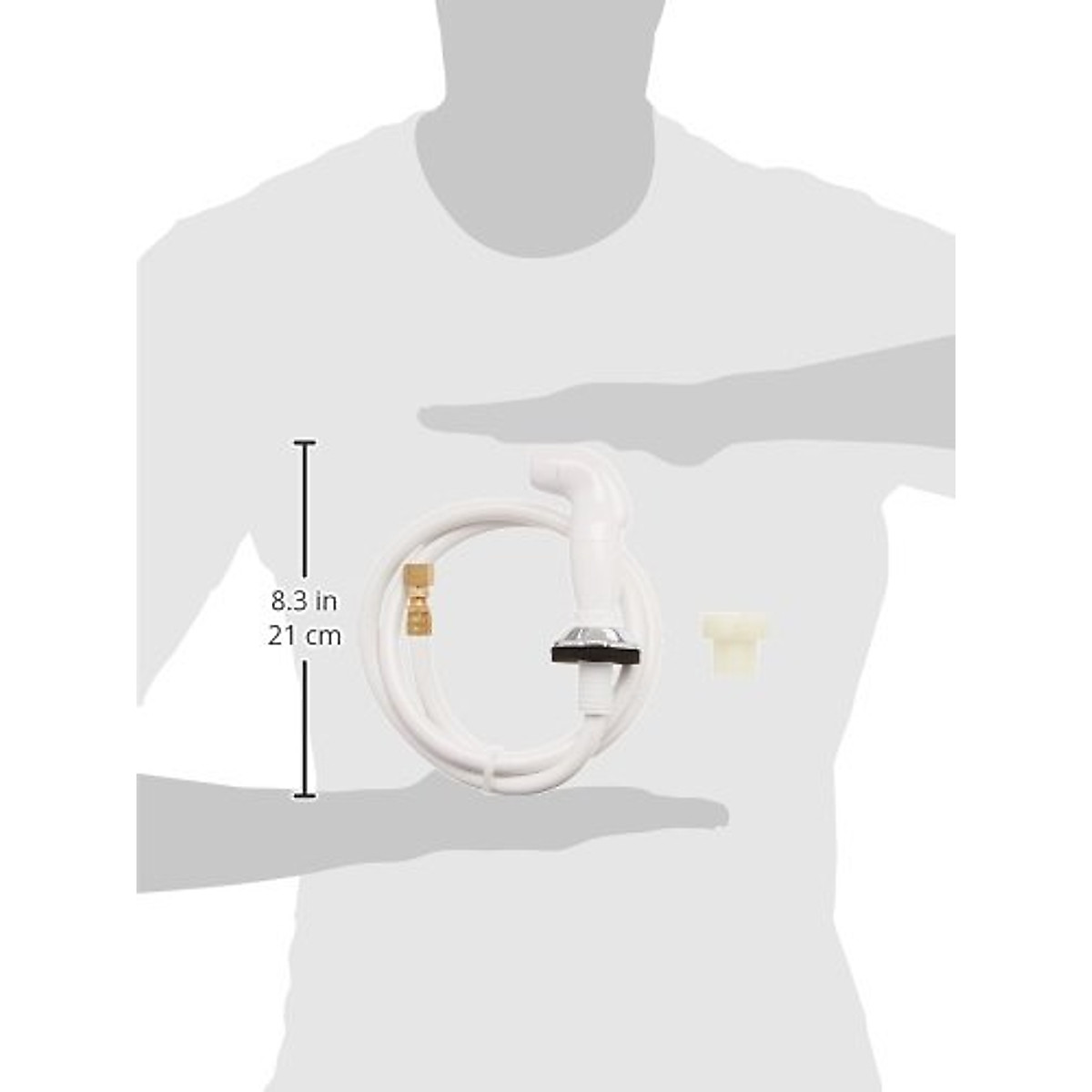 MOEN 100107W Protege White Plastic Side Spray, Universal Replacement, Glacier