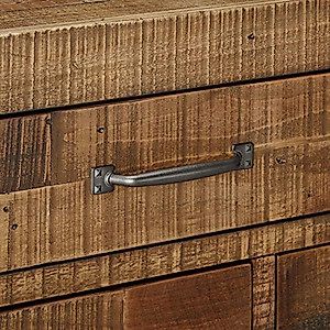 Signature Design by Ashley Sommerford Urban Industrial Butcher Block Style 9 Drawer Dresser, Brown