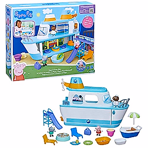 Peppa Pig Cruise Ship, Multilevel Playset with 17 Pieces, Preschool Toys for 3 Year Old Girls and Boys and Up