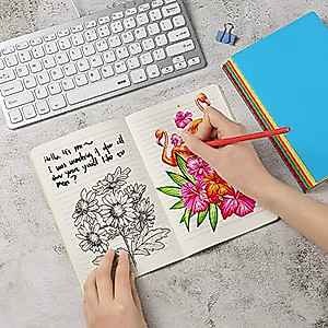 Labkiss 24 Pack College Ruled Notebook & Journal Bulk, Multi Cover, Line Thick Paper, A5 Size, 5.5x8.3 inch, 60 Page, Small Subject Composition Note Pad Set for Women Men Kids Traveler Student Office