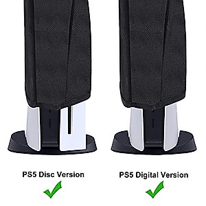 Anti Dust Cover for PS5 Console,Sony PlayStation 5 Game Console Digital Edition & Disc Edition Dustproof Waterproof Protector Sleeve,Soft Thick Protective Covers,Black