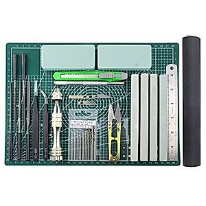 BXQINLENX Professional 25 PCS Gundam Model Tools Kit Modeler Basic Tools Craft Set Hobby Building Tools Kit for Gundam Car Model Building Repairing and Fixing (E)