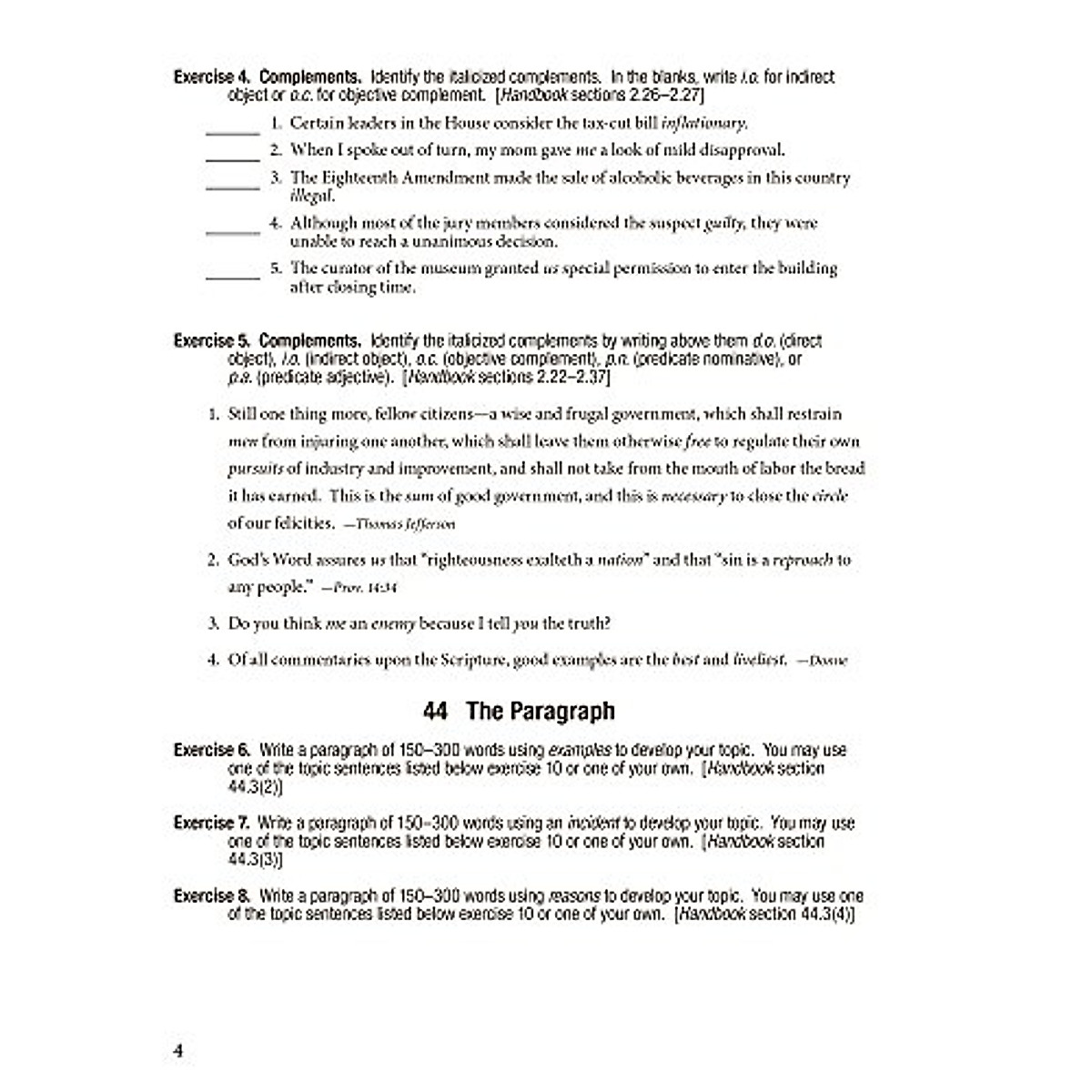 Workbook VI for Handbook of Grammar and Composition - Abeka 12th Grade 12 Highschool English Grammar and Writing Student Work Text