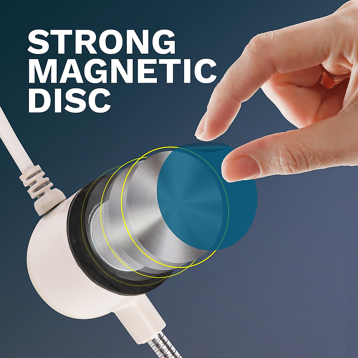 FAJ Magnetic 12-Inches Flexible Gooseneck Arm Multifunctional Worklight, Bright Daylight LEDs Sewing Machines, Lathes, Drill Presses, Workbenches, Music Stands (2 Pack 60 LED with 4 Discs)