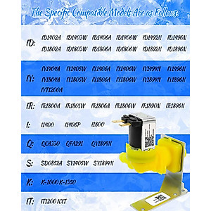 000009121 Ice Machine Water Valve Replacement Kit Compatible with Manitowoc Ice Machines, IH9121 Water Inlet Valve for Ice Machine Maker, 000008486 Water Fill Intake Valve with Sealing Tape