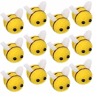 12 Pieces Wool Felt Bee Mini Crafts Bee for Baby Shower Gender Reveal Craft Scrapbooking DIY Decoration Nursery Tent Christmas Decoration