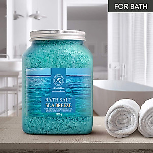 Bath Sea Salt 46 Oz - Sea Breeze Salt - Natural Bath Sea Salts - Best for Good Sleep - Relaxing - Calming - Body Care - Beauty - Aromatherapy