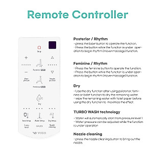VOVO VB-6000SE Electric Smart Bidet Toilet Seat with Dryer, Heated Toilet Seat, Warm Water, Full Stainless-steel Nozzle - White, Elongated