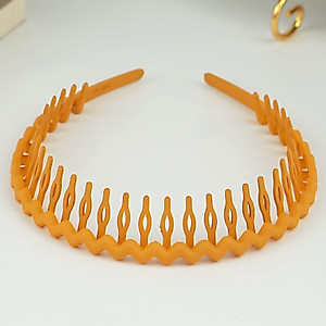 Xiaocao8 5 PCS Non Slip Teeth Headband Candy Color Plastic Girls Headbands for Kids Fashion Girl Hair Accessories (Candy Color 1)