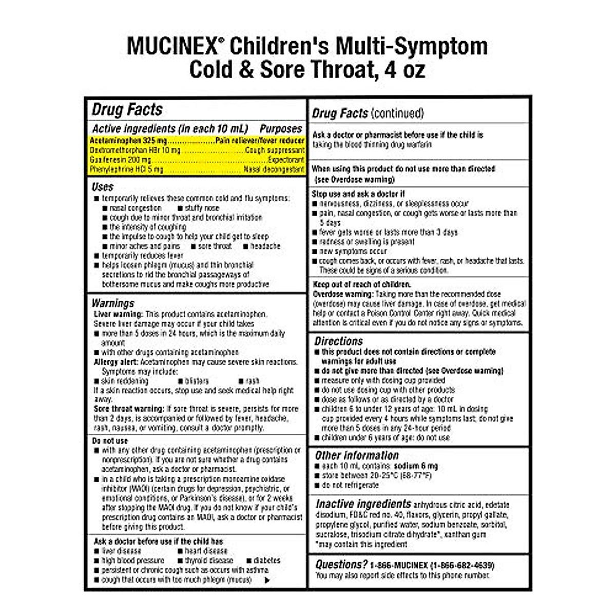 Cold, Cough, and Sore Throat, Mucinex Children's Cold, Cough, & Sore Throat Liquid, Mixed Berry, 4oz (Packaging May Vary) Controls Cough, Relieves Nasal & Chest Congestion, Thins & Soothes Sore Throat