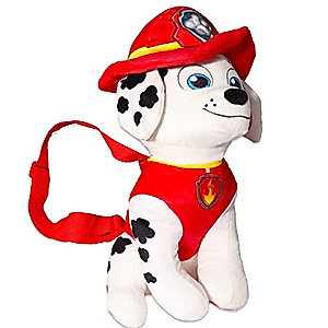 Nick Shop Paw Patrol Marshall Plushie Backpack for Kids - Marshall Plush Backpack Bundle Plus Paw Patrol Temporary Tattoos and More (Paw Patrol Gifts)