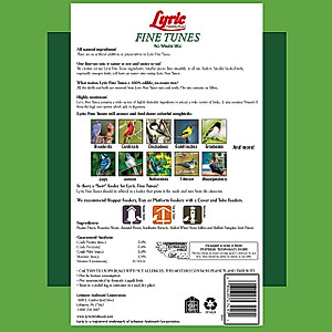Lyric Fine Tunes Wild Bird Seed - No Waste Bird Food Mix - Attracts Bluebirds, Finches, Chickadees & More - 15 lb. Bag