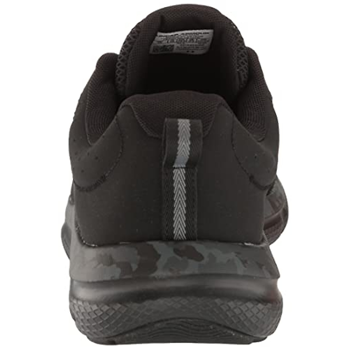 Under Armour Men's Charged Assert 10 Camo Running Shoe, (001) Black/Black/Pitch Gray, 11