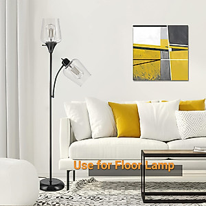 2 Pack Clear Glass Shade, Wine Cup Shaped Glass Lamp Shades, 5.51inch High, 4.72inch Diameter, 1.96inch Fitter, High Transmittance Lampshade Replacement for Pendant Lights Chandelier Vanity Lights