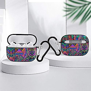 Trippy Pin Airpods Pro/3 Case PC Cool Fun Stylish Protective Case Cover with Keychain Compatible with for AirPod Pro 2019