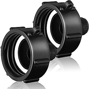 275 330 IBC Tote Adapter Water Hose Male Adapter Garden Hose Drain Plug Connector Coarse Garden Hose (2 Pieces)