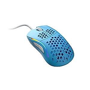 HK Gaming NAOS M Ultra Lightweight Honeycomb Shell Ambidextrous Wired RGB Gaming Mouse 12 000 cpi - 7 Buttons - 59 g (Naos-M, Blue)