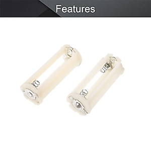 Bettomshin 6Pcs AAA Size Series Connection Battery Convertor Adapter Holder White