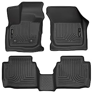 Husky Liners Weatherbeater Floor Mats | Fits 2017 - 2020 Ford Fusion/Lincoln MKZ | Front & 2nd Row, 3-pc Black - 98791