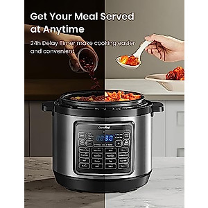 COMFEE’ 16 in 1 Electric Pressure Cooker Instant Multi Cooker Olla de Presion Non-Stick Pot Yogurt Maker Rice Cooker Slow Cooker Sauté Steamer 8 Quarts Stainless Steel