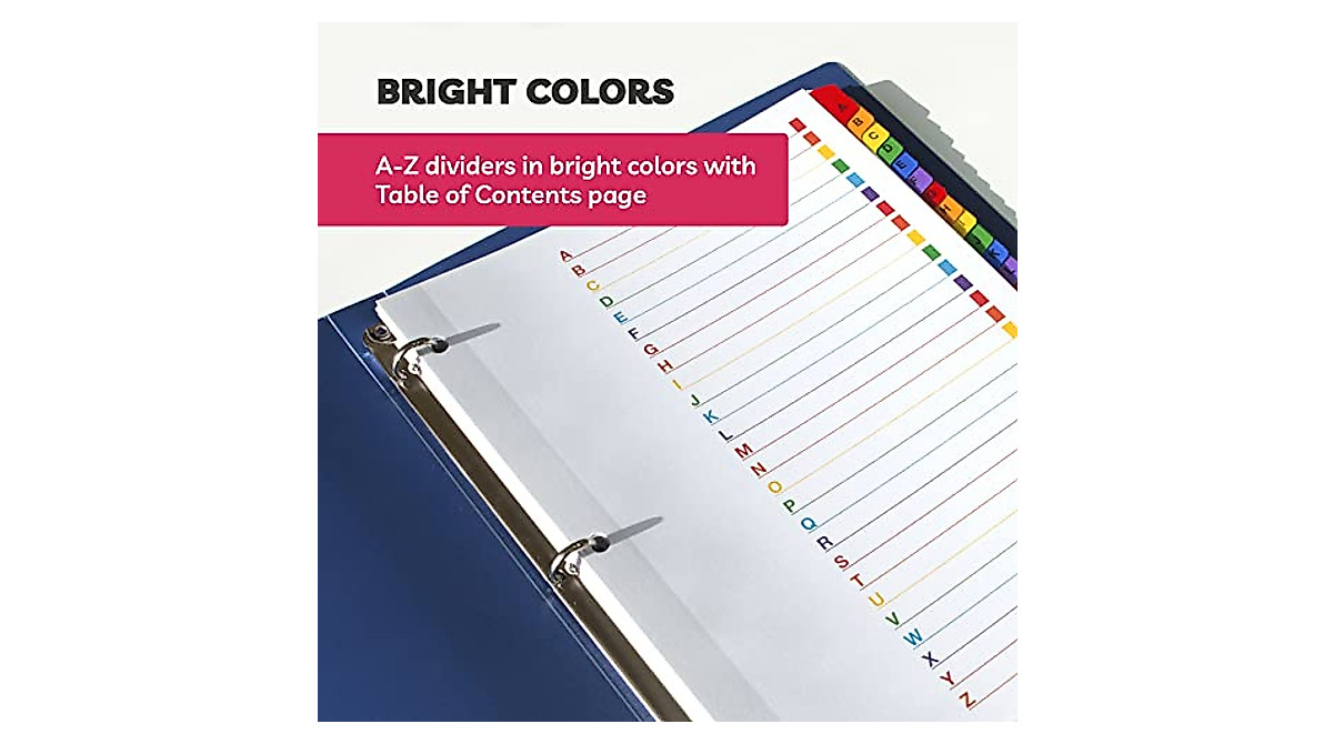 Organize with A-Z Binder Dividers - 3 Sets for 3 Ring Binders