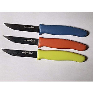 PAMPERED CHEF SET OF #3 KITCHEN PARING KNIFE SET. # 100035