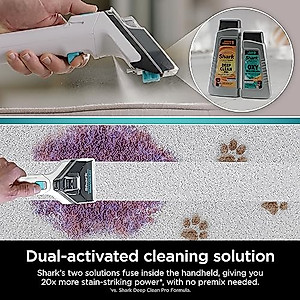 Shark EX201 CarpetXpert Upright Carpet, Area Rug & Upholstery Cleaner with StainStriker, Built-in Spot & Stain Cleaner, Perfect for Pets, Deep Cleaning & Tough Stain Removal, Carpet Shampooer, Cyan