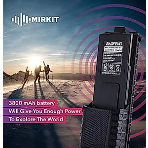BAOFENG 2X Replacement Battery 7.4V 3800mAh for Walkie Talkies UV5 BF-F8HP UV-5R MK4 MK5 UV5Rush Plus UV-5RTP BF-F8+ Mirkit Edition