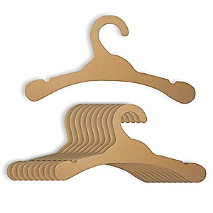 Cardboard Hangers, Environmentally Friendly Cardboard Hangers Baby, 50 Pieces of Baby Hangers, Durable, Wooden Baby Hangers Suitable for Baby Clothes Drying Storage