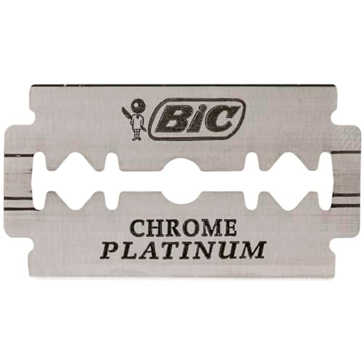 BIC Chrome Platinum Double Edge Safety Razor Disposable Single Blades (100 Pack)