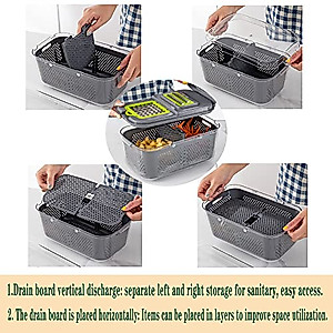 COMUSTER Vegetable Chopper, Pro Onion Chopper,Upgraded version multifunctional vegetable cutter mandolin slicer and peeler 20 in 1 vegetable cutter potato onion dicing machine.