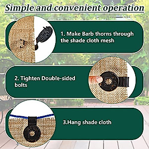 30 Pieces Round Shade Cloth Plastic Clips Sunshade Net Fixing Clip Shade Fabric Clips Attachment and Placement for Sun Shade Net Anti Bird Netting Garden Netting, Shade Netting Fabric Accessories