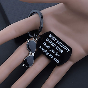 MAOFAED Security Guard Gift Thanks For Keeping Me Safe Security Guard Appreciation Thank You Gift (security guard black)