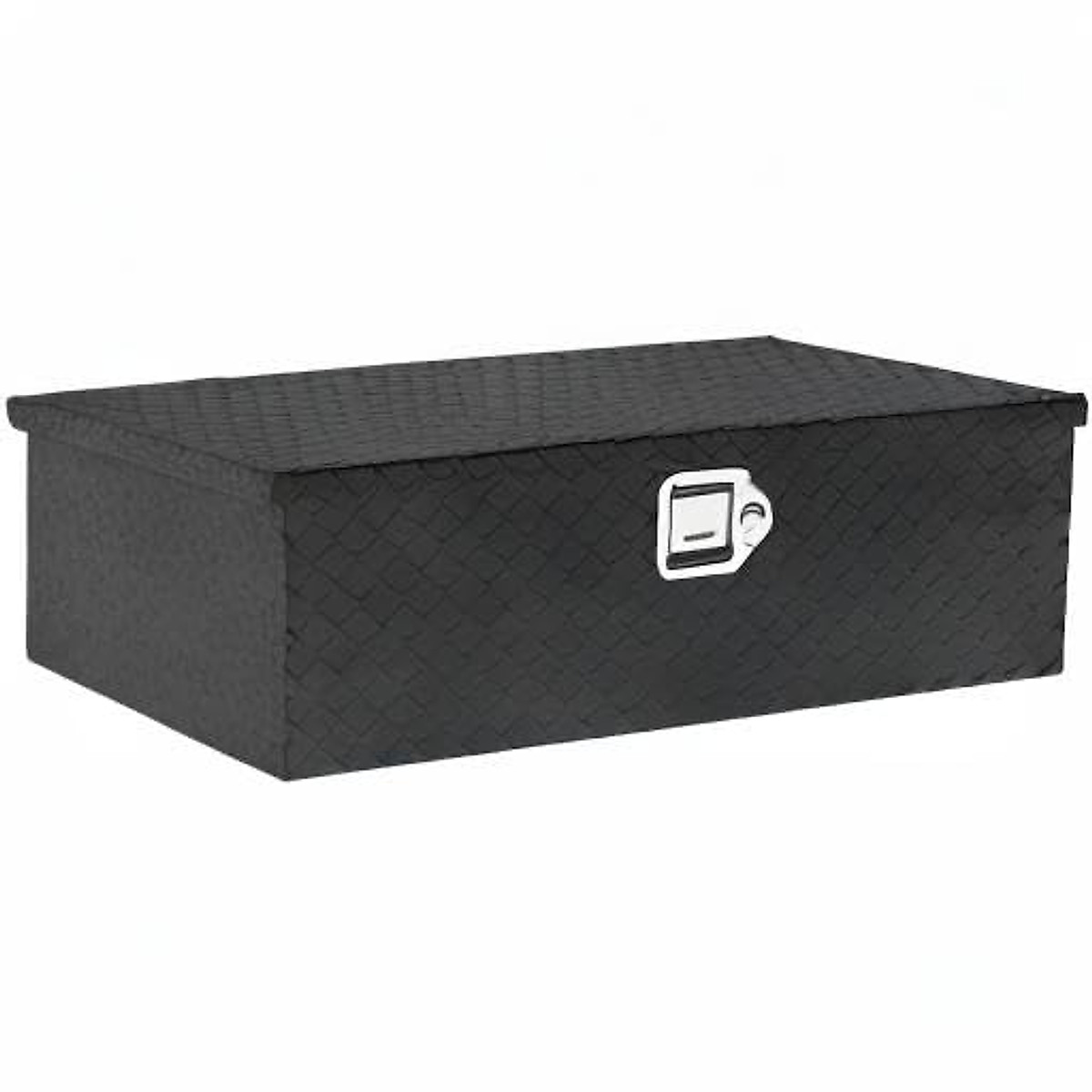 VEVOR Heavy Duty Aluminum Truck Bed Tool Box, Diamond Plate Tool Box with Side Handle and Lock Keys, Storage Tool Box Chest Box Organizer for Pickup, Truck Bed, RV, Trailer, 30"x13"x9.6", Black