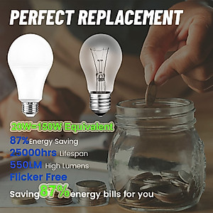 M MayJazz 3 Way LED Light Bulbs 50 100 150 Watt Equivalent,A21 3000K Soft White,6-14-20W,E26 Medium Base,2 Pack