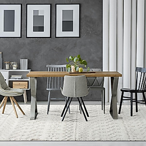 LUXE WEAVERS Ibiza Collection 8742 Cream 6x9 Modern Abstract Area Rug