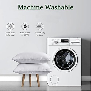 FZZOR Extra Flat Soft Pillows Queen Size set of 4, 4 Pack Bed Pillow with Premium Soft Plush Down Alternative Fill for Back,Stomach or Side Sleepers,20x30in