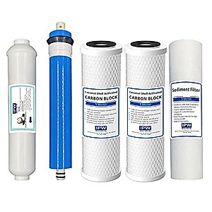 Compatible to Honeywell RO-9100 Compatible 5 Stage Reverse Osmosis Replacement Filter Bundle (50 GPD, Universal)