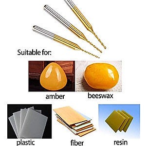 10Pcs 0.2mm Tip Micro Drill Bits 1/8 Inch Shank TiN Coated Carbide PCB Drill Bits