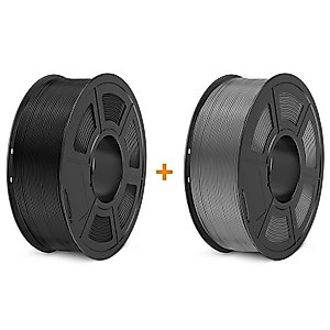 PLA+ 3D Printer Filament 1.75mm, SUNLU PLA Filament PRO, Dimensional Accuracy +/- 0.02 mm, 1 kg Spool, 1.75 PLA Plus, Black+Grey