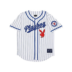 Playboy SO Cal Mesh Button Down Jersey White/Blue