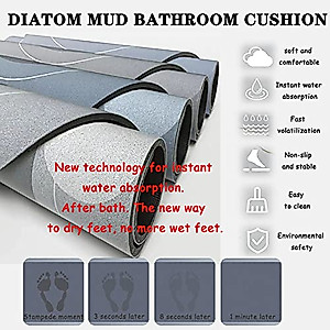 Bathroom Bath Mat Rug,Bath Mats,Super Absorbent Bath Mat Non Slip Soft Carpet,Quick Dry Bath Mat,Diatom Mud Absorbent Bath Mat,Shower Mat Soft Washable Dry Bathroom Carpet Geometry-120x160cm