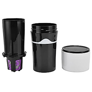 Portable Coffee Maker,K Cup Coffee Machine, Single Serve Drip Coffee Maker,360 Degree Side Leakage Prevention, Manual Drip Coffee Maker for Travel Camping Office Home Use(Black and white)
