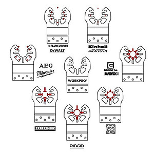 WORKPRO 23-Piece Metal/Wood Oscillating Saw Blades Set for Quick Release Multitool, Blades for Dewalt, Craftsman, Ridgid, Milwaukee, Rockwell, Ryobi and More