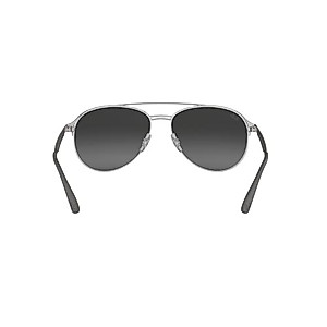 Ray-Ban Rb3606 Aviator Sunglasses, Matte Grey On Silver/Grey Mirrored Silver Gradient, 59 mm